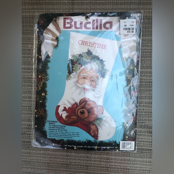 Bucilla | Holiday | Vintage Bucilla Christmas Stocking Cross Stich Kit ...
